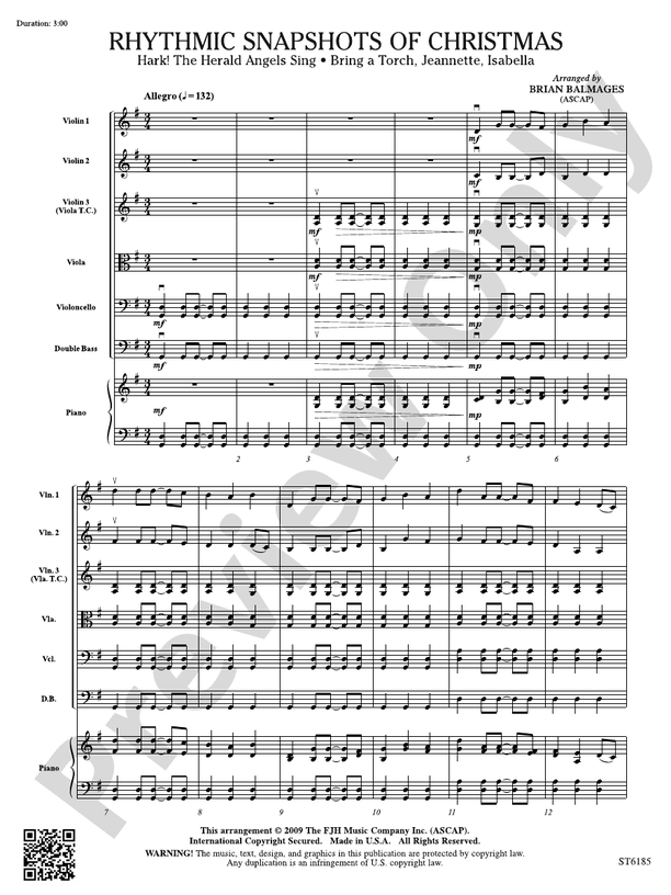 Rhythmic Snapshots of Christmas: Score: String Orchestra Score ...