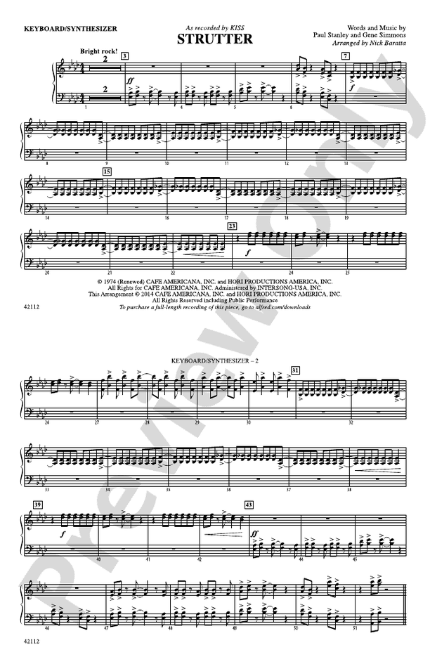 Strutter: Piano Accompaniment: Piano Accompaniment Part - Digital Sheet ...