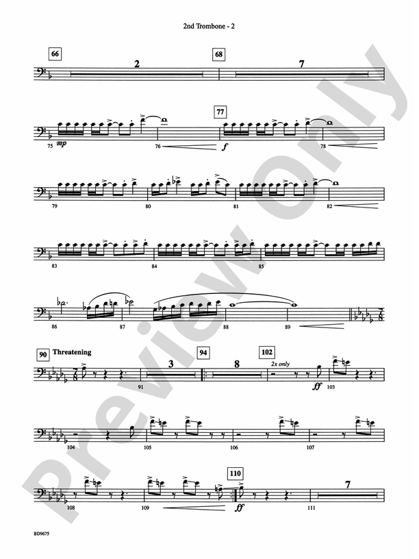 Twelve Seconds to the Moon: 2nd Trombone: 2nd Trombone Part - Digital ...