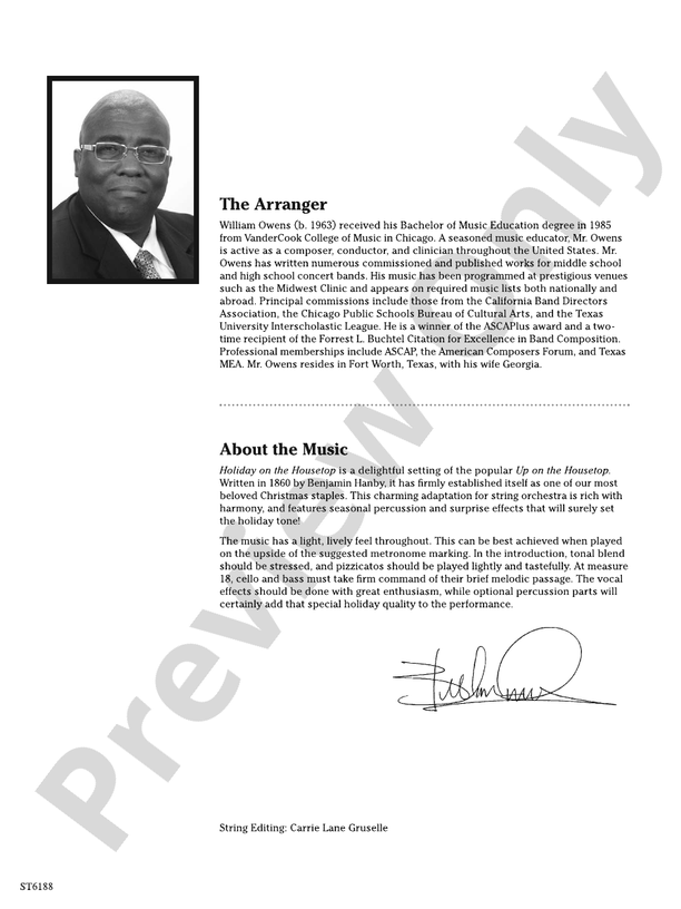 Holiday on the Housetop: Score: : Benjamin R. Hanby - Digital Sheet ...