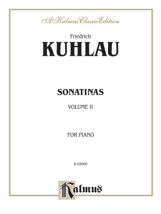 Kuhlau: Sonatinas (Volume II): Piano Book: Daniel Friedrich Kuhlau ...