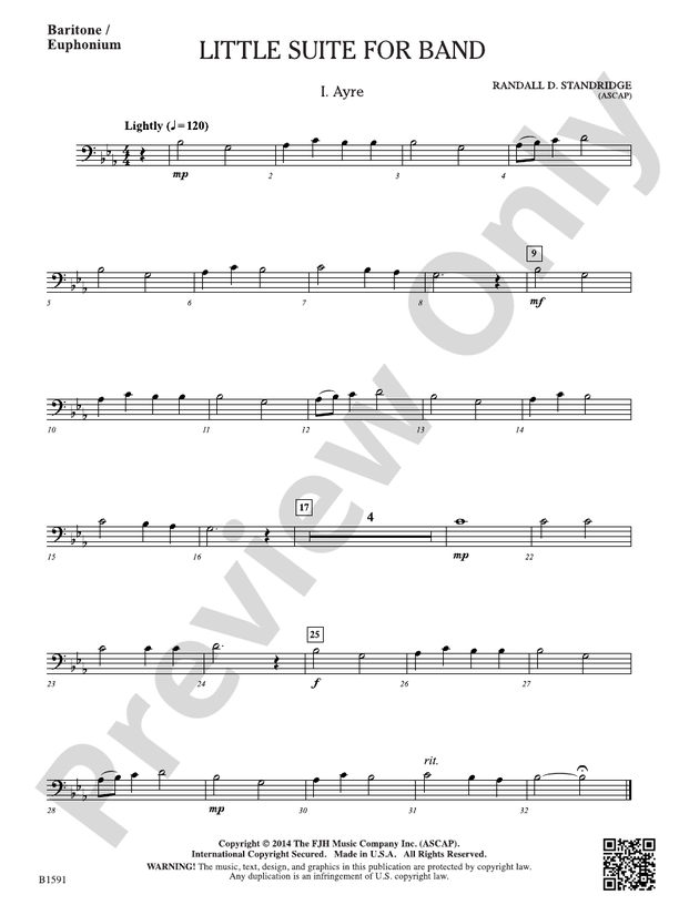 Little Suite for Band: Baritone/Euphonium: Baritone/Euphonium Part ...