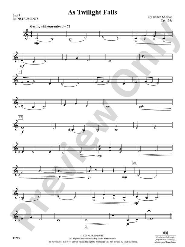 As Twilight Falls: Part 3 - B-flat Instruments: Part 3 - B-flat ...