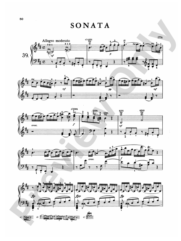 Haydn: Sonatas (Volume IV): 39. Sonata in B Minor Part - Digital Sheet Music Download