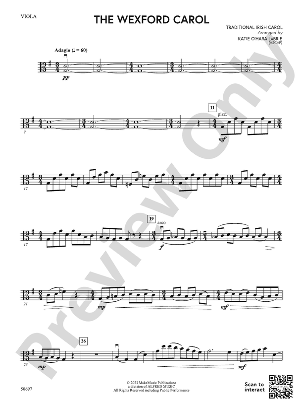 The Wexford Carol: Viola: Viola Part - Digital Sheet Music Download