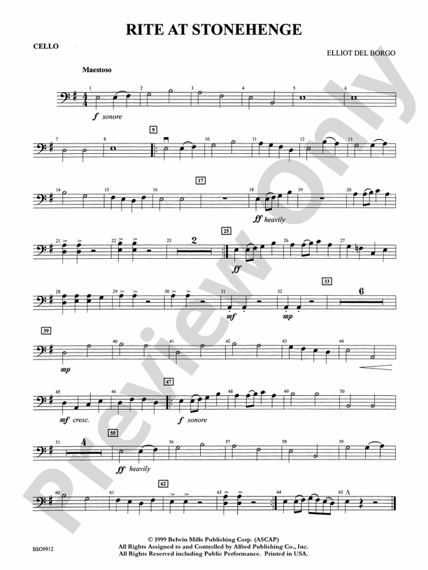 Rite at Stonehenge: Cello: Cello Part - Digital Sheet Music Download