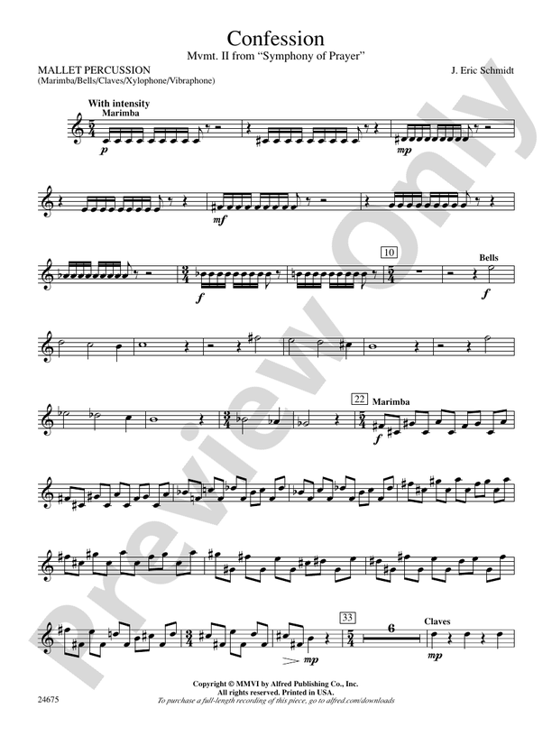 Confession (Movement 2 of Symphony of Prayer): Mallets: Mallets Part ...