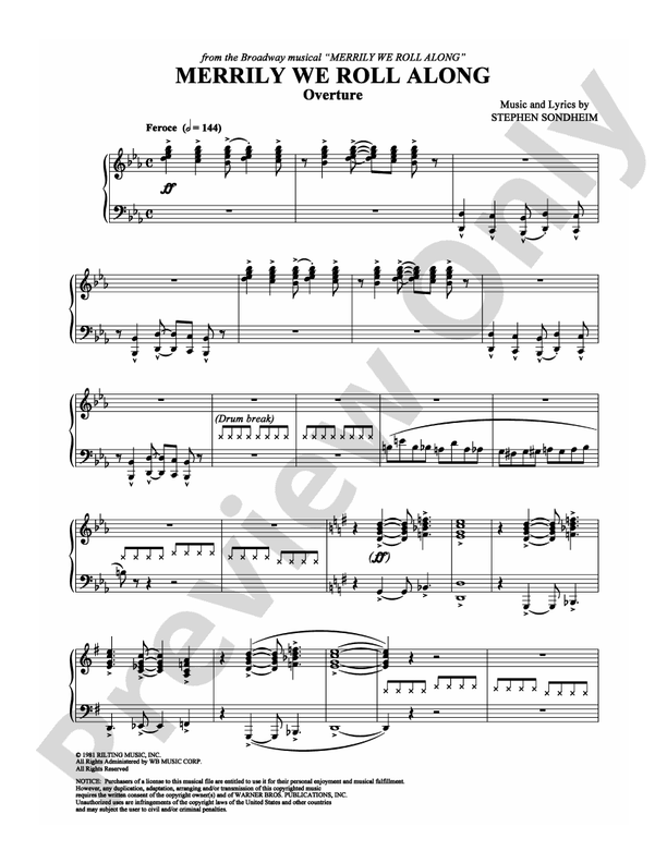 Merrily We Roll Along (Overture): Piano: Stephen Sondheim - Digital ...