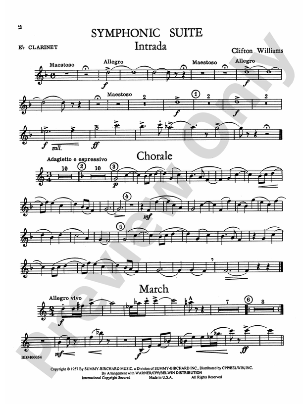 Symphonic Suite: E-flat Soprano Clarinet: E-flat Soprano Clarinet Part ...