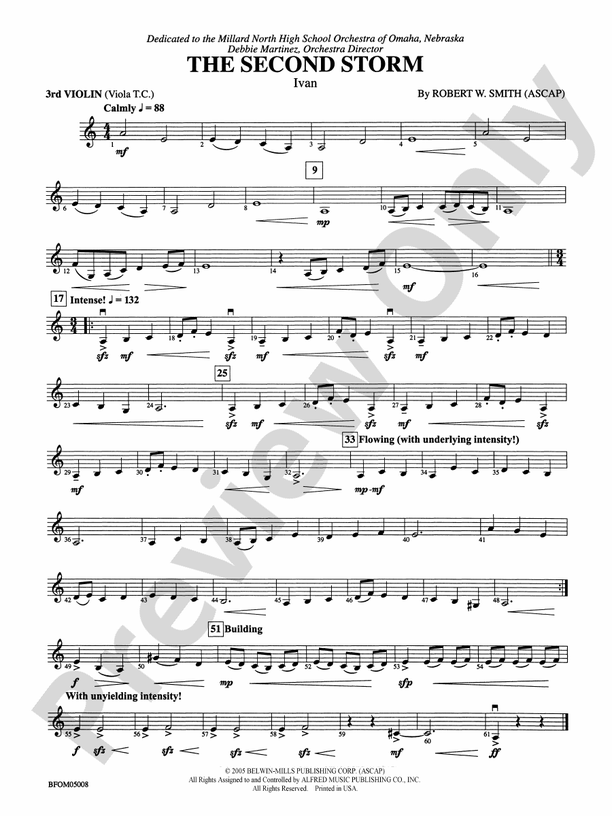 The Second Storm (Ivan): 3rd Violin (Viola [TC]): 3rd Violin (Viola [TC ...