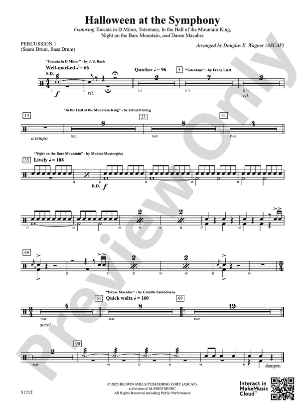 Halloween at the Symphony: 1st Percussion: 1st Percussion Part ...