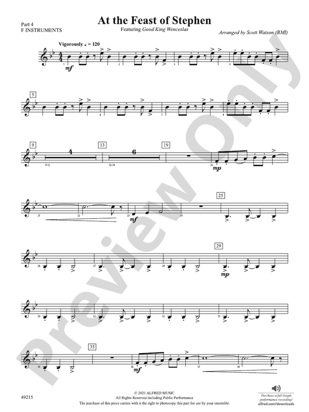 At the Feast of Stephen: Part 4 - F Instruments: Part 4 - F Instruments ...