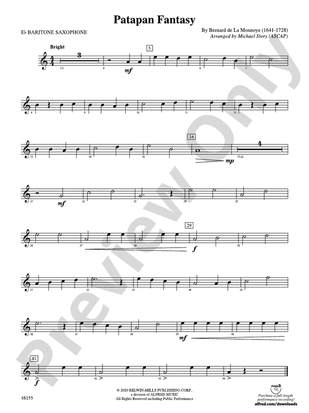 Patapan Fantasy E Flat Baritone Saxophone E Flat Baritone Saxophone