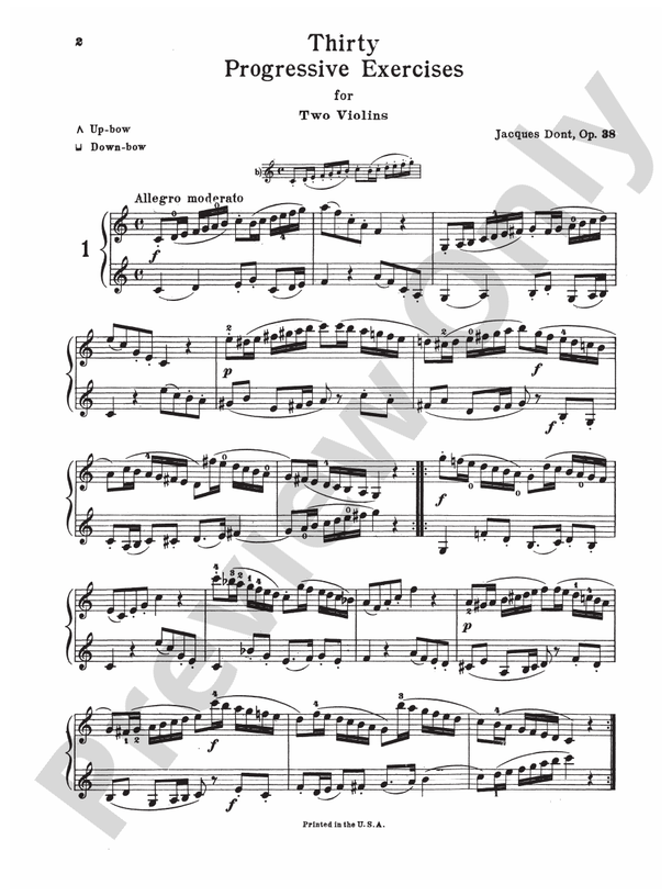 Dont: Thirty Progressive Exercises, Op. 38: Violin Book: Jacob Dont ...