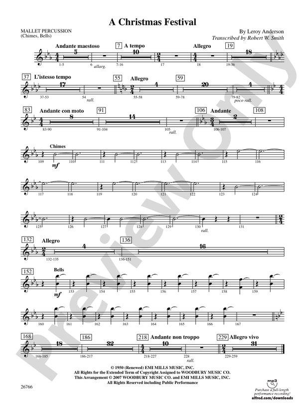 A Christmas Festival: Mallets: Mallets Part - Digital Sheet Music Download