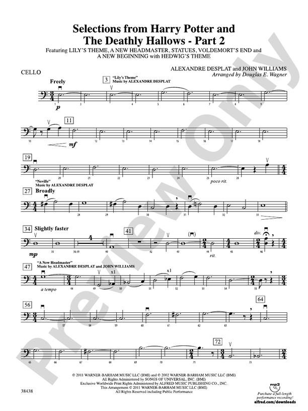 Harry Potter and the Deathly Hallows, Part 2, Selections from: Cello ...