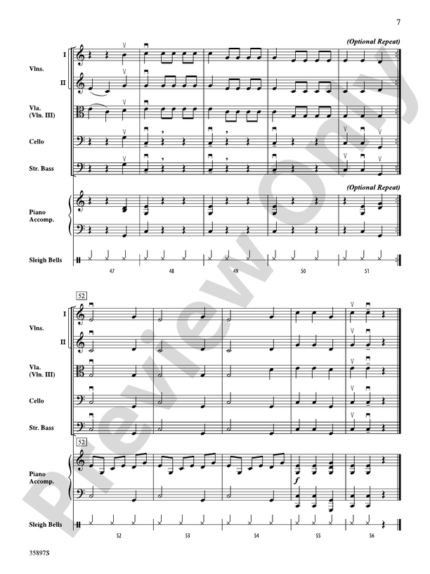 The Sleigh Ride (from Three German Dances, K. 605): String Orchestra ...