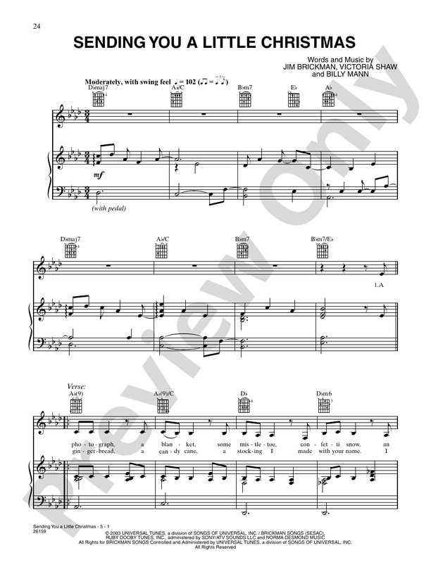 Sending You A Little Christmas: Piano: Jim Brickman - Digital Sheet ...
