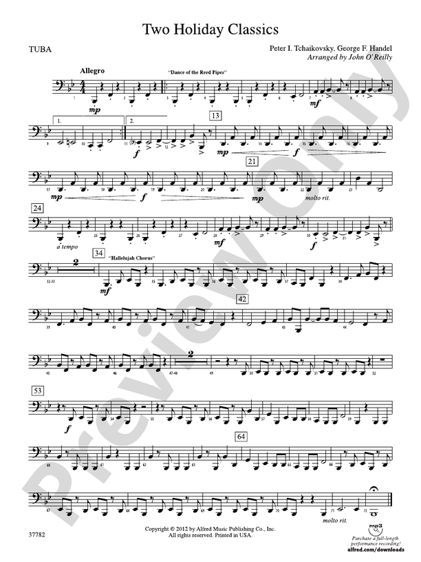 Two Holiday Classics: Tuba: Tuba Part - Digital Sheet Music Download