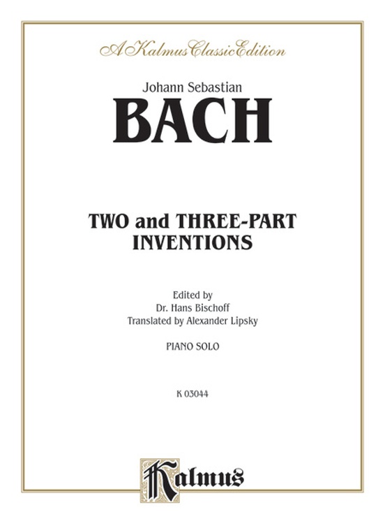Bach: Two and Three-Part Inventions (Ed. Hans Bischoff): Invention III ...