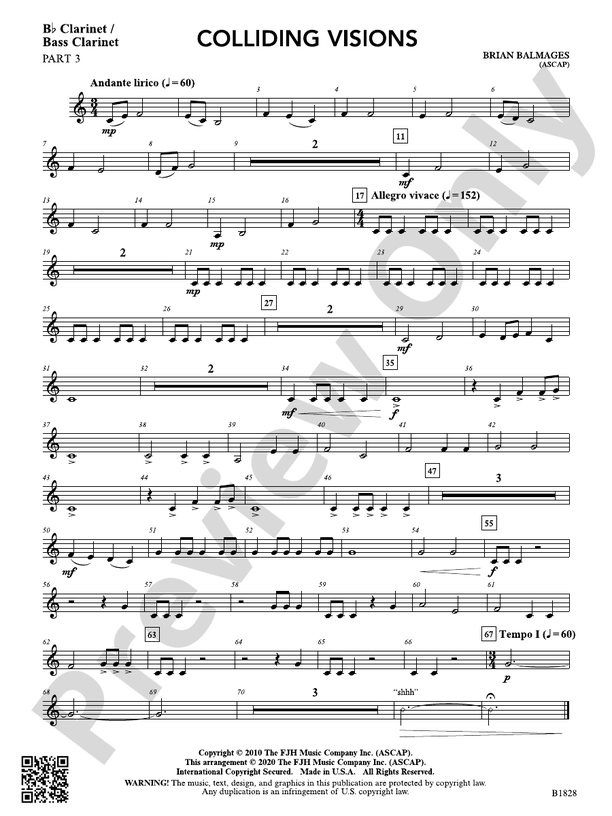 Colliding Visions: Part 3 - B-flat Clarinet / Bass Clarinet: Part 3 - B ...