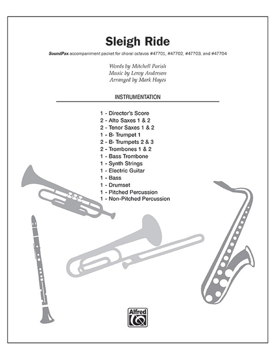 Sleigh Ride: 1st & 2nd E-flat Alto Saxophone: 1st & 2nd E-flat Alto Saxophone Part - Digital ...