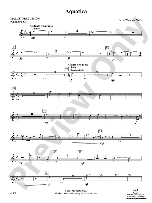 Aquatica: Mallets: Mallets Part - Digital Sheet Music Download