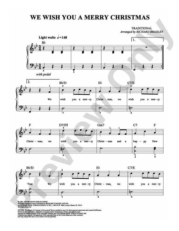 We Wish You a Merry Christmas: Easy Piano: Traditional - Digital Sheet ...