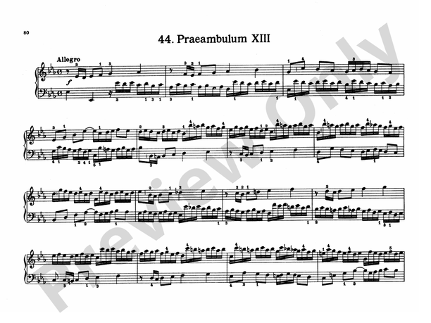 Bach: Notebook for Wilhelm Friedemann Bach: 44. Praeambulum XIII Part ...