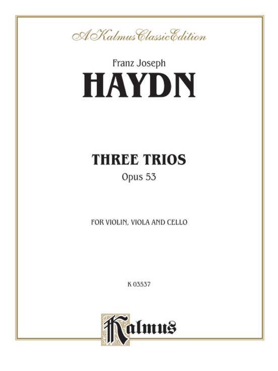 Haydn: Three Trios, Op. 53: String Trio Book: Franz Joseph Haydn ...