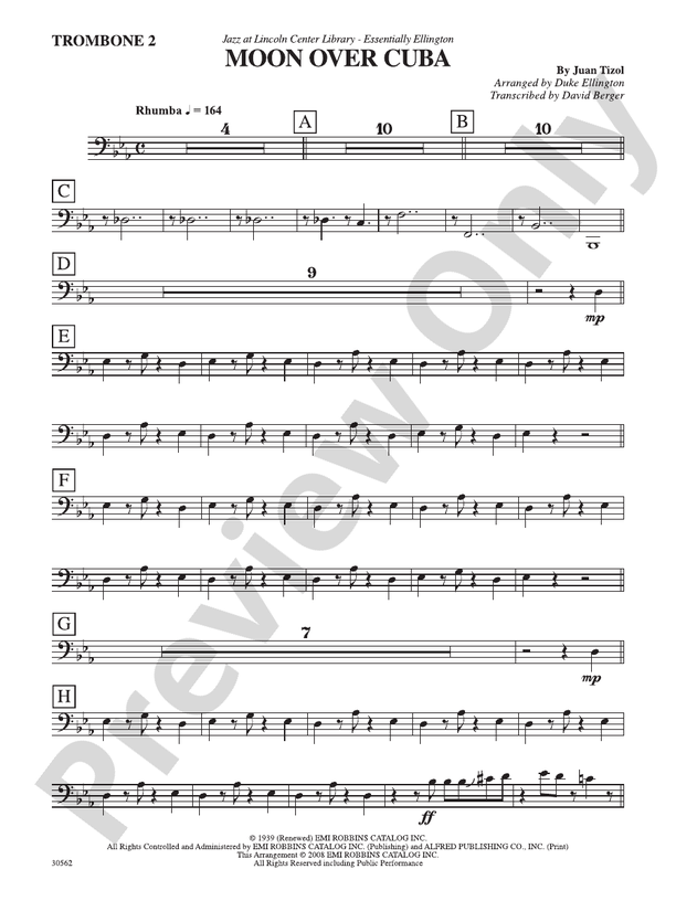 Moon over Cuba: 2nd Trombone: 2nd Trombone Part - Digital Sheet Music ...