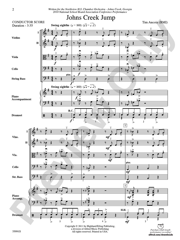 Johns Creek Jump: Score: String Orchestra Score - Digital Sheet Music ...
