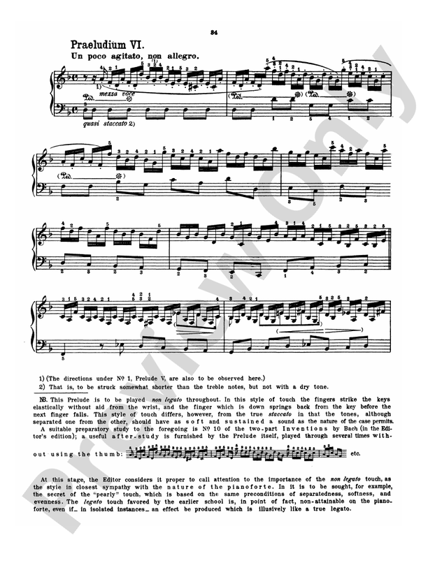 Bach: The Well-Tempered Clavier (Book I, Nos. 1-8) (Ed. Feruccio Busoni ...