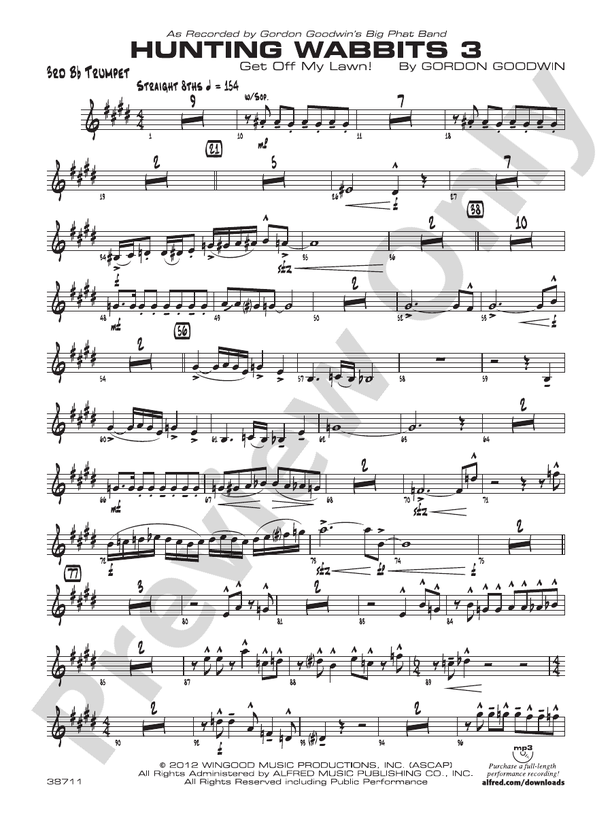 Hunting Wabbits 3 (Get Off My Lawn): 3rd B-flat Trumpet: 3rd B-flat ...