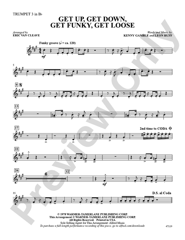 Get Up, Get Down, Get Funky, Get Loose: 3rd B-flat Trumpet: 3rd B-flat Trumpet Part - Digital ...