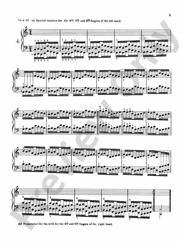 Hanon: The Virtuoso Pianist (Volume I): No. 4 Part - Digital Sheet ...