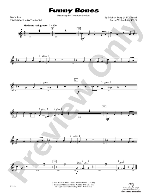 Funny Bones: (wp) 1st B-flat Trombone T.C.: (wp) 1st B-flat Trombone T ...