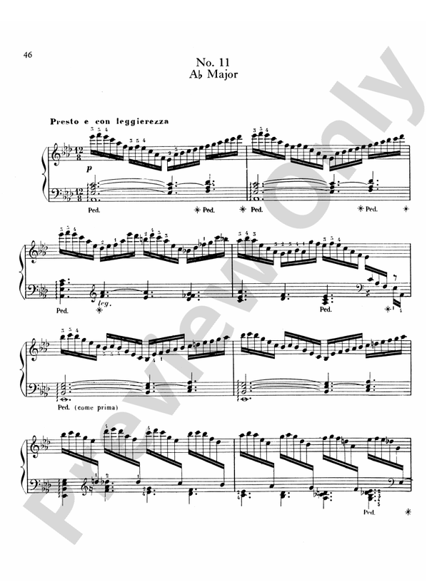 Moszkowski: Fifteen Études de Virtuosité, Op. 72: No. 11, A flat Major Part - Digital Sheet ...