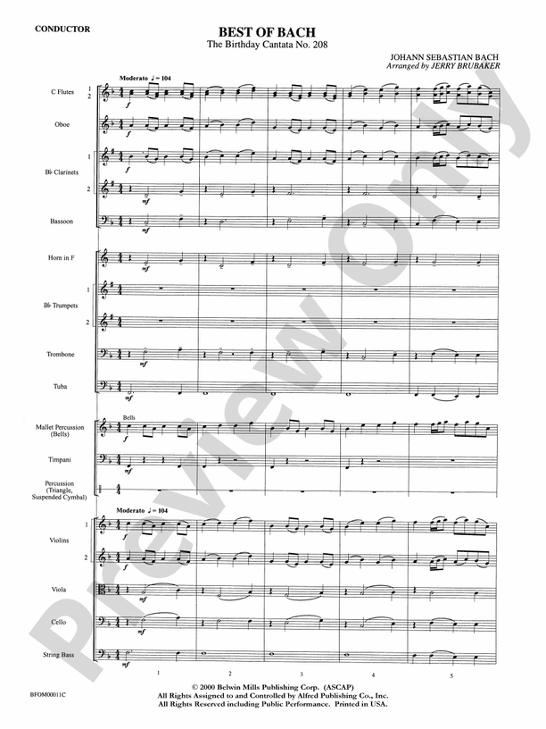 Best of Bach: Score: Full Orchestra Score - Digital Sheet Music Download