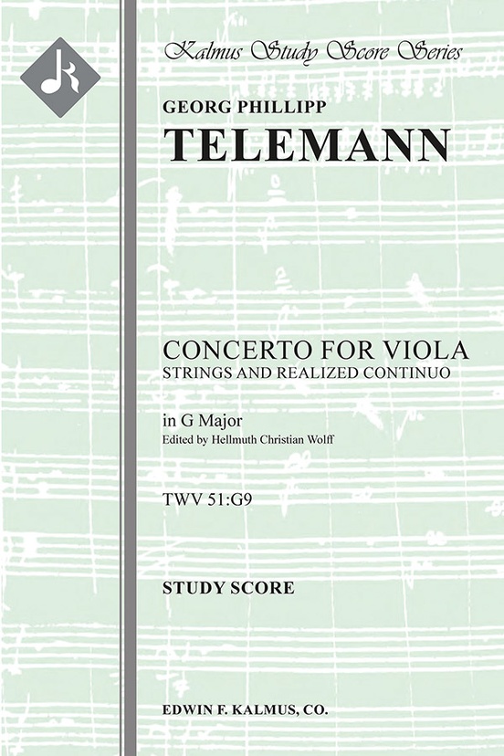 Concerto for Viola in G, TWV 51:G9: : Georg Phillipp Telemann | Sheet Music