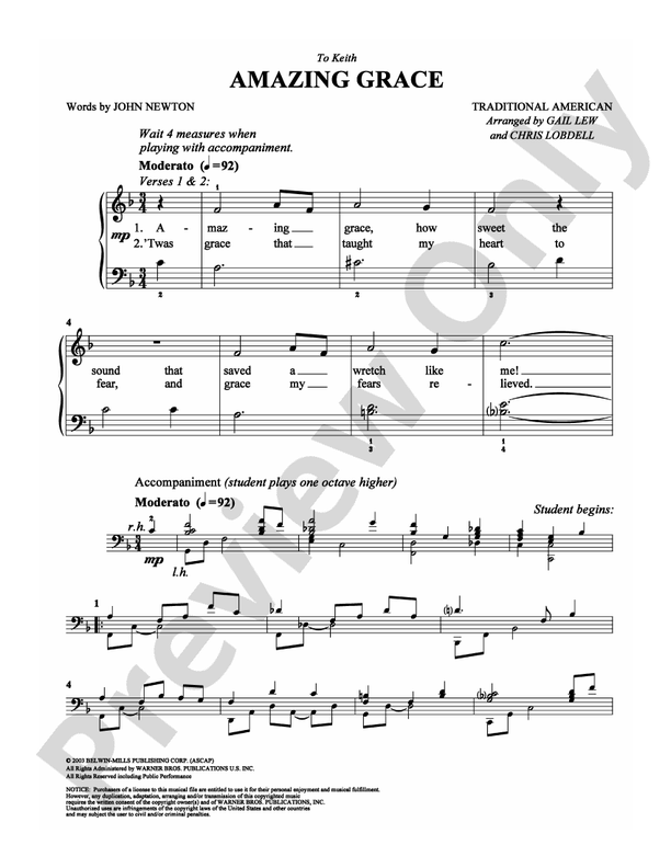 Amazing Grace: Easy Piano: Traditional - Digital Sheet Music Download