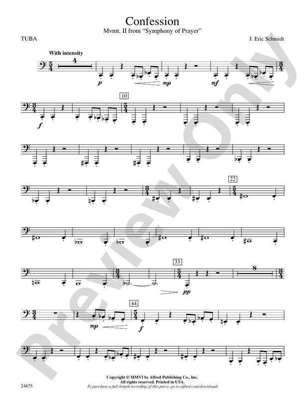 Confession (Movement 2 of Symphony of Prayer): Tuba: Tuba Part ...