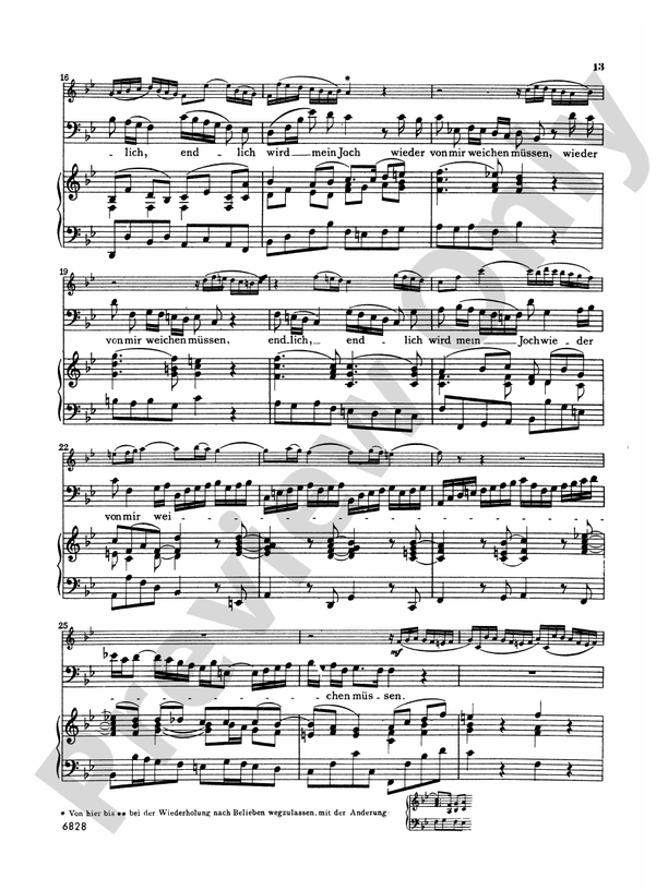 Bach: 12 Bass Arias from Church Cantatas (German): 3. Endlich, endlich wird mein Joch Part ...