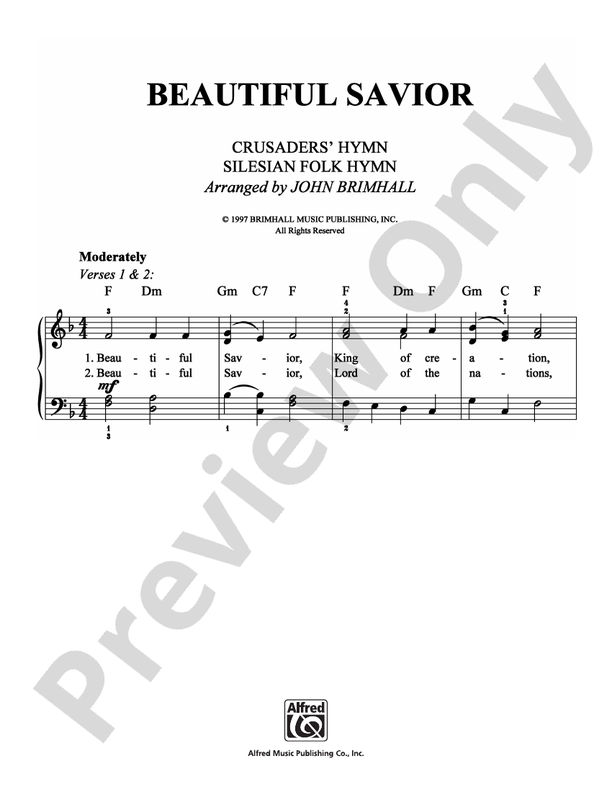 Beautiful Savior: Easy Piano: Traditional - Digital Sheet Music Download