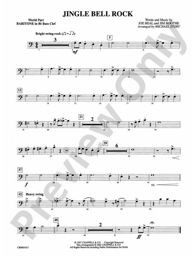 Jingle Bell Rock: WP B-flat Baritone B.C.: WP B-flat Baritone B.C. Part ...