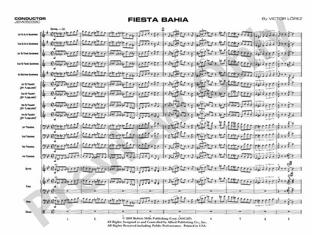 Fiesta Bahia: Score: Jazz Ensemble Score - Digital Sheet Music Download