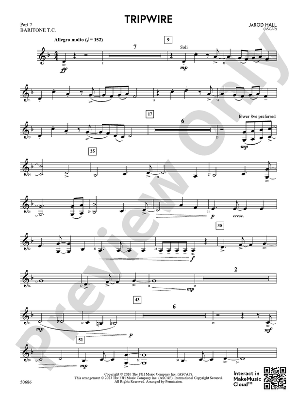 Tripwire: Part 7 - Euphonium T.C.: Part 7 - Euphonium T.C. Part - Digital Sheet Music Download