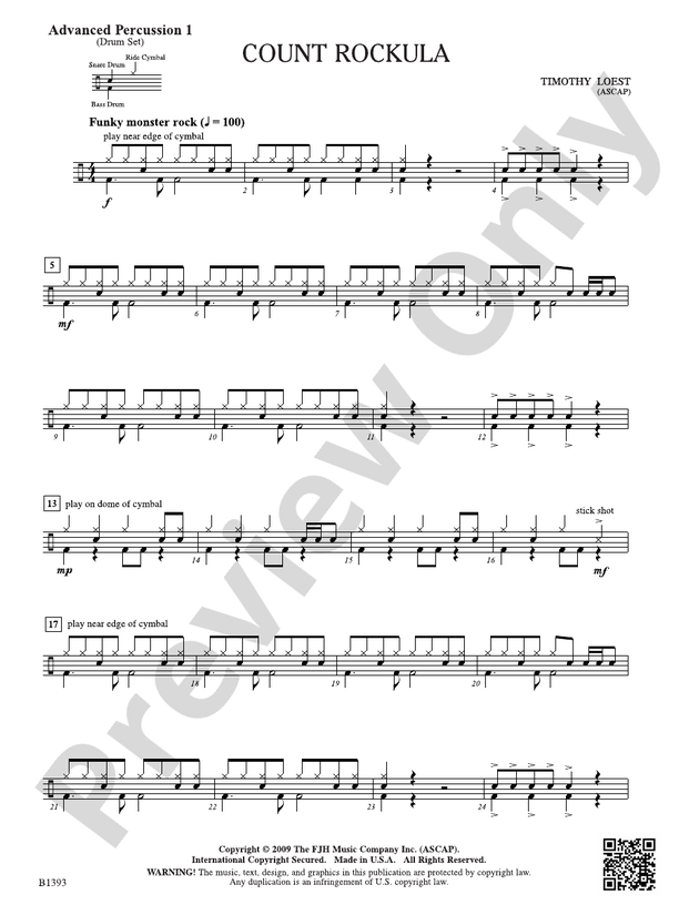 Count Rockula: Advanced Percussion 1: Advanced Percussion 1 Part ...