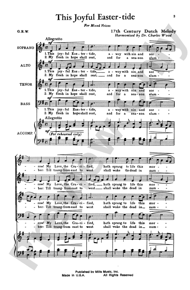 This Joyful Eastertide: SATB, a cappella Choral Octavo - Digital Sheet ...