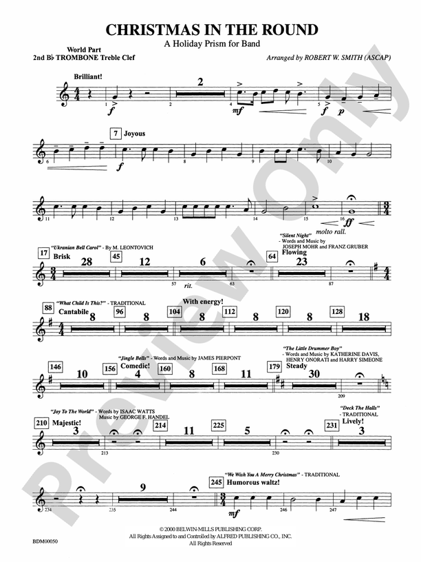 Christmas in the Round: (wp) 2nd B-flat Trombone T.C.: (wp) 2nd B-flat ...